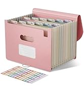 EcoStash Accordion File Organiser, 26 Pockets A4 Wheat Straw Expanding File Folders, Monthly ...