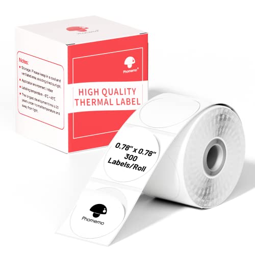 Snapklik.com : Phomemo Multi-Purpose Self-Adhesive Round Circle Label ...