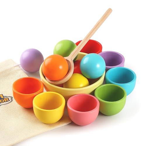 Snapklik.com : Montessori Larger Ball In Cup Color Sorting Toy For ...