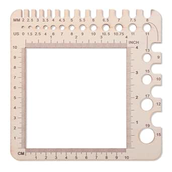 Amazon.com: XLIUAX Wooden Rulers, Crochet Stitch Counter Spinner Yarn ...