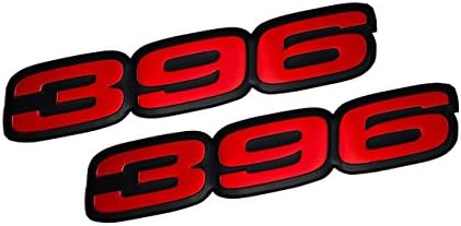 Amazon.com: VMS Racing 2X (Pair/Set) 396 RED on Black Highly Polished ...