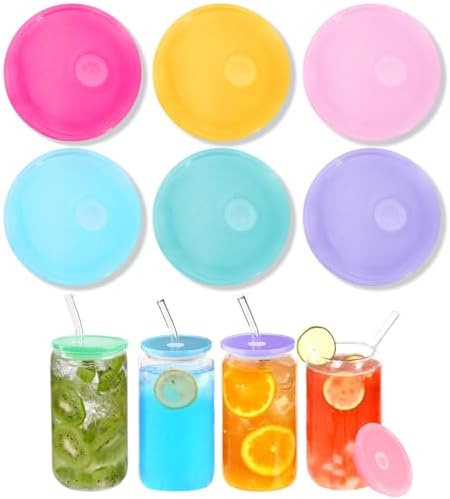 Amazon.com | Acrylic Lids for 16/20 Oz Glass Cup, Spill Proof and ...