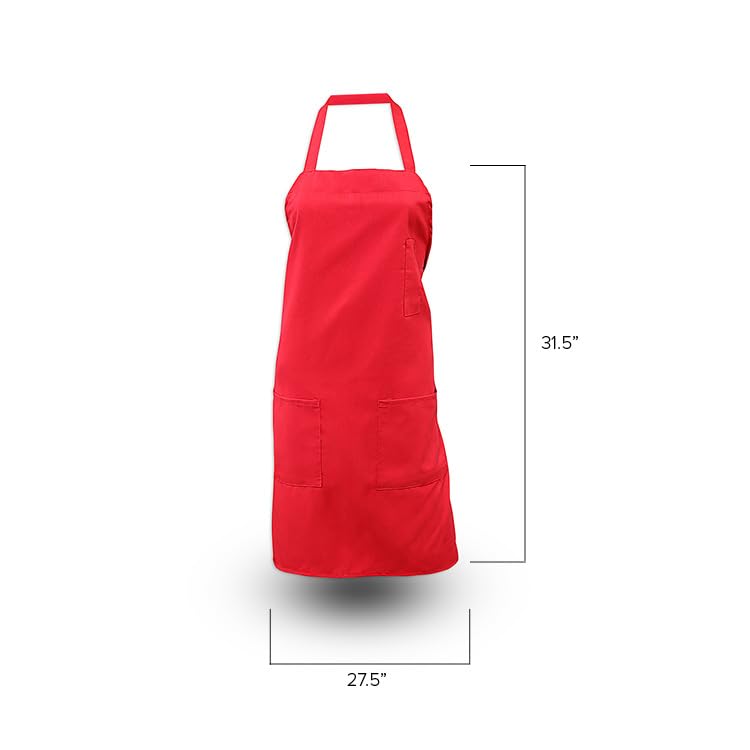 Snapklik.com : PINNACLE 12 Pack 3-Pocket Bib Apron A5405