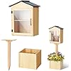 Amazon.com : Wonderjune Little Library Box Outdoor with Floor Plugs ...