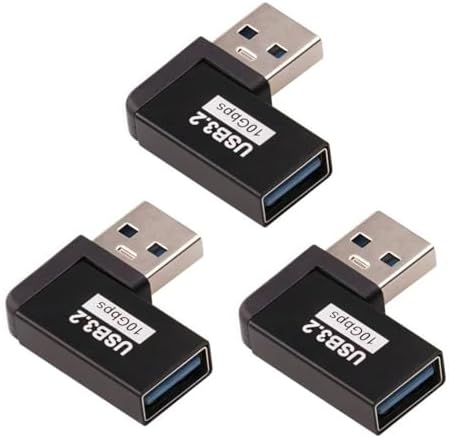 Amazon.com: QIANRENON 90 Degree USB 3.1 Adapter USB A Male to Female ...