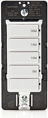 Leviton LTB60-1LZ Decora 1800W Incandescent/20A Resistive-Inductive 1HP ...