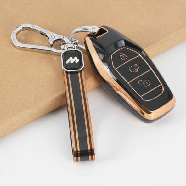 Carloginn® Mogato TPU Leather Car Key Cover Compatible with Mahindra ...