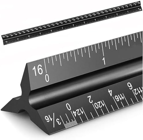 BTSKY 3 PCS 12" Architectural & Engineering Imperial Architect Scale ...
