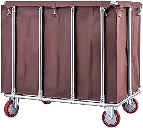 HGFHG Carrinho de lavanderia extra grande 400 L com rodinhas ...