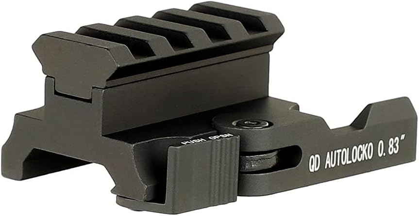 Red Dot Sight Riser Mount QD Quick Detach fit 20mm Picatinny Rail Base ...