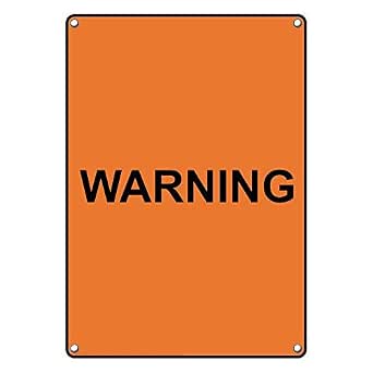 Amazon.com: Weatherproof Plastic Vertical Warning Sign with English ...