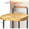 Amazon.com: Vintage Bar Stools, Wooden Barstools With Low Backs, Home ...