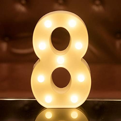 LED Number Lights Sign Light Up Number Lights Sign for Night Light ...