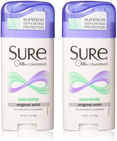 Amazon.com : Sure Original Solid Unscented, Anti-Perspirant Deodorant 2 ...