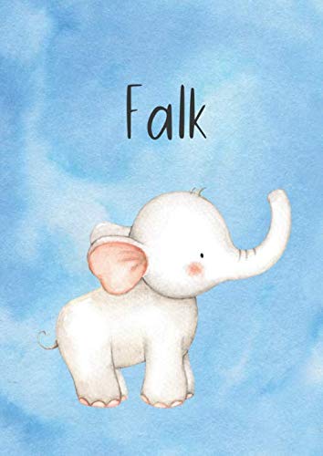 Falk: DIN A4 • Liniert 100 Seiten • Personalisiertes Malbuch ...