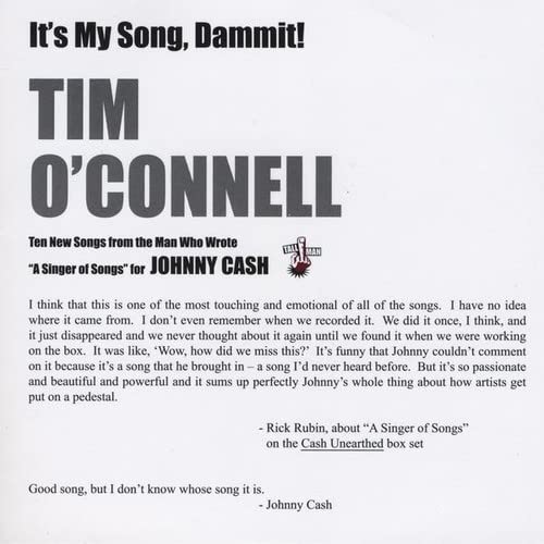Tim O'Connell, Tim OConnell, Tim OConnell - It's My Song Dammit ...