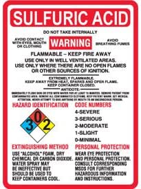 Amazon.com: Sulfuric Acid Hazardous Material Sign : Industrial & Scientific