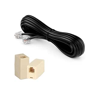 Red Champion RJ11 Telephone Line Cord Wire Patch Cable, Modular ...