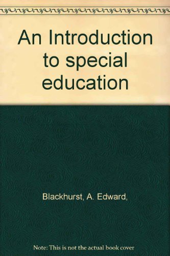 Buy An Introduction to special education Book Online at Low Prices in ...