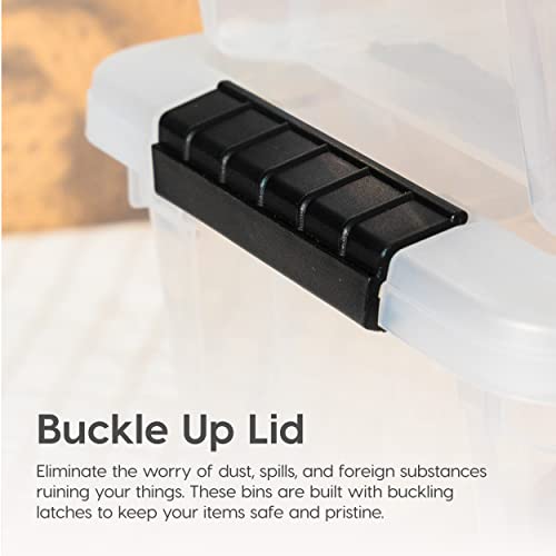 IRIS USA 12 Qt. Plastic Storage Bin Tote Organizing Container with ...