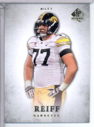 2012 Upper Deck SP Authentic # 82 Riley Reiff RC - Iowa Hawkeyes (RC ...