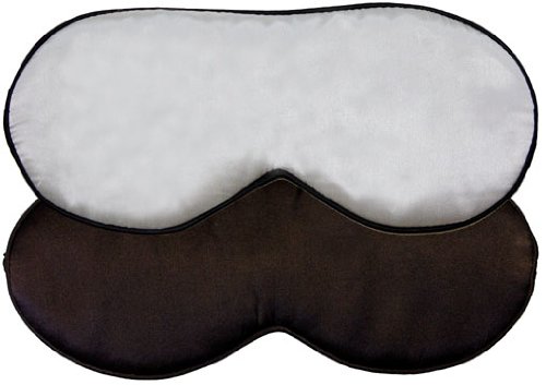 Amazon.com : Silk Eye Mask Reversible - Black/Silver : Sleep Masks ...