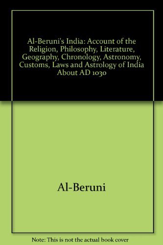 Buy Al-Beruni's India: Account of the Religion, Philosophy, Literature ...
