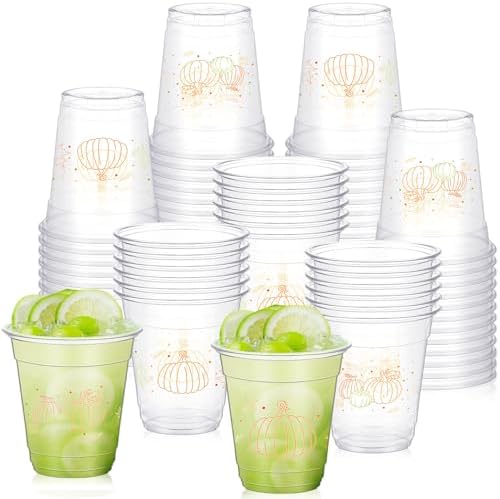 Amazon.com: Lallisa 100 Pcs Hawaiian Disposable Plastic Cups 12 oz ...