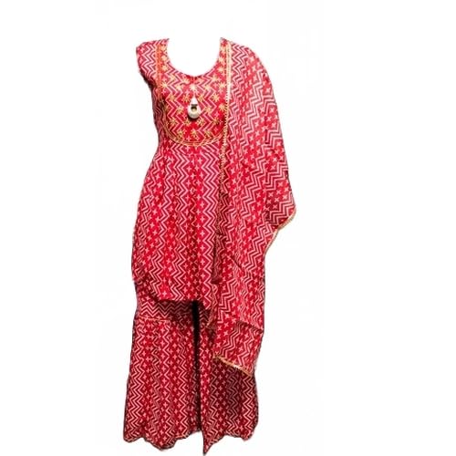 Buy GG Kurta and Sharara Set with Dupatta side crafted with Golden Work ...