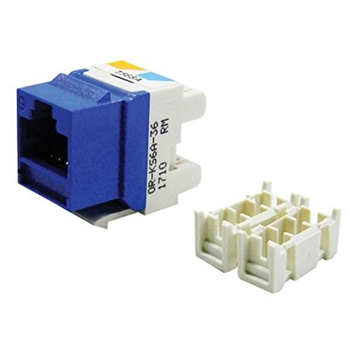 Ortronics OR-KS6A-36 Snap-in Connector TechChoice CAT 6 Blue: Amazon ...