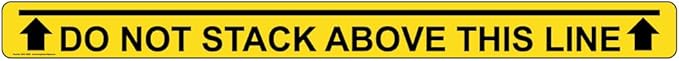 Amazon.com: ComplianceSigns.com Do Not Stack Above This Line Label ...