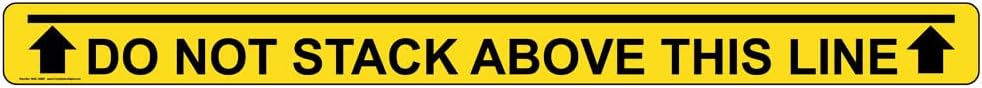 Amazon.com: ComplianceSigns.com Do Not Stack Above This Line Label ...