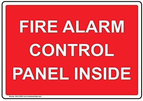 Amazon.com: ComplianceSigns.com Fire Alarm Control Panel Inside Label ...
