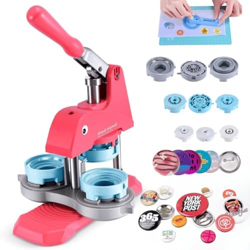 Amazon.com: 300pcs Button Pin Maker Machine Multiple Sizes 1''+1.25''+2 ...
