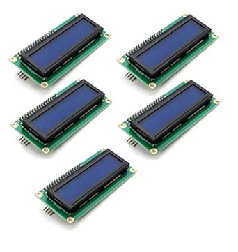 INVENTO 5pcs 1602 16x2 HD44780 Character LCD yellow-green welded with ...