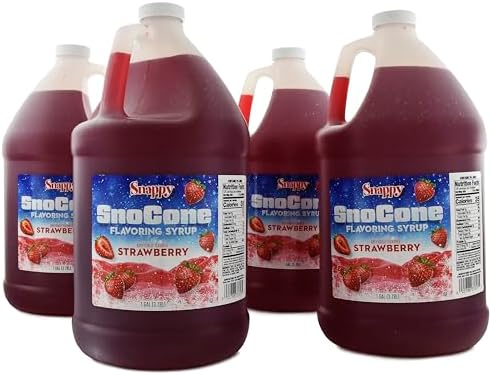 Amazon.com : Snappy Blue Raspberry Sno Cone Syrup, 1 Gallon (128 ounces ...