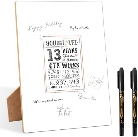 Amazon.com: Woukaup Birthday Sweet Guest Book Alternative, 13th ...