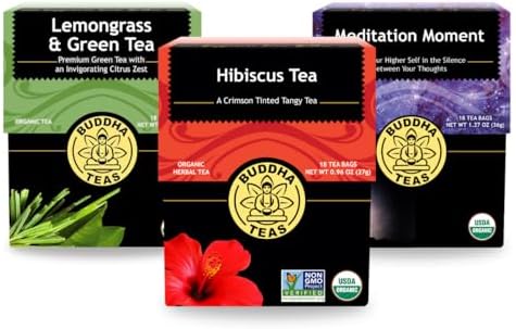 Amazon.com : Buddha Teas - Organic Summer Tea Bundle - With Hibiscus ...
