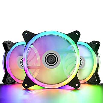 DS 120MM PWM Fans, 3Pack LED RGB Case Fans for PC Cases, CPU Coolers ...