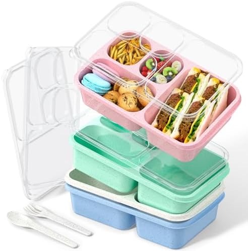 Amazon.com: Yephets Bento Lunch Box,4Pcs Premium 4 Compartment Food ...