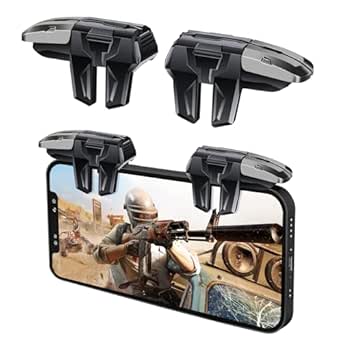 Amazon.com: EasEasy PUBG Game Trigger, 6 Fingers Mobile Phone Trigger ...