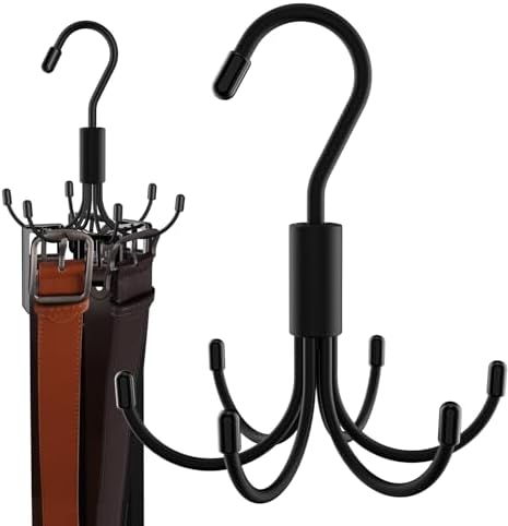 Belt Hanger 2 Pack 12 Hooks Belt Hanger for Closet,Belt Organizer with ...