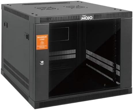 Amazon.com: Tecmojo 9U Wall Mount Rack Cabinet, Heavy-Duty 176 Lbs High ...