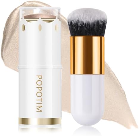 Amazon.com: Ownest 2 Colors Highlighter Stick, Shimmer Cream Powder ...