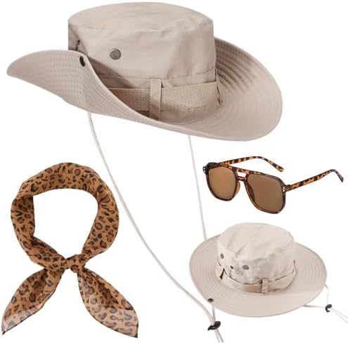 Nezyo 3er Set Safari Kostüm für Damen Safari Kleidung für Damen ...