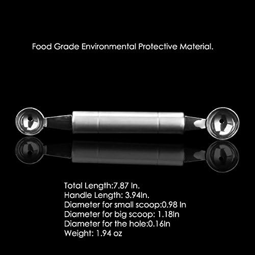 Tandi Cuchara de bola de helado de frutas con cabeza doble de melón ...
