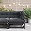 Yisssmeng Garten-Ecksofa aus massivem Kiefernholz, Modulsofa Eckteil ...