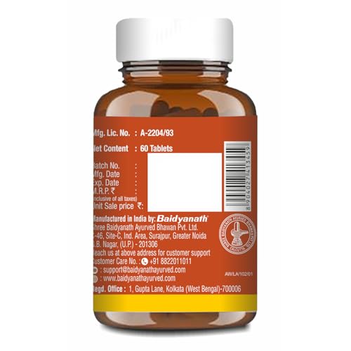 Baidyanath Hadjod - 60 Tabs (250mg / Per Serving) | Pure Natural ...