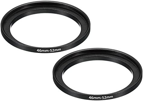 PATIKIL 46mm-52mm Metal Step Up Ring, 2 Pack Camera Lens Filter Adapter ...