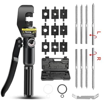 40 Pack Left & Right Handed Thread Screw & Hydraulic Crimping Tool ...